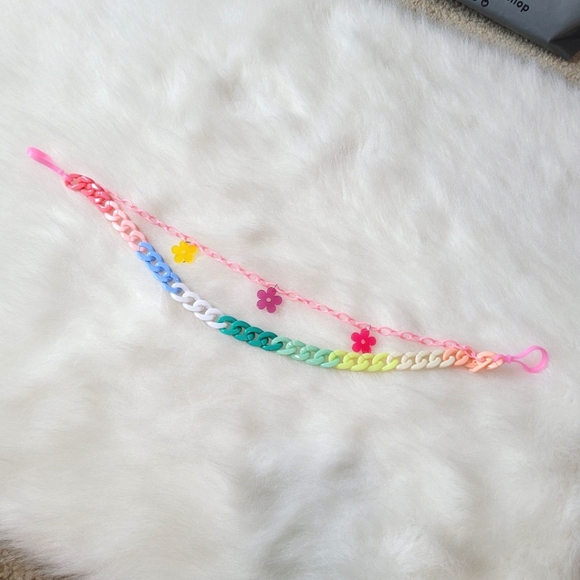 Accessories | Colorful Pastel Kawaii Flower Jean Chain | Poshmark